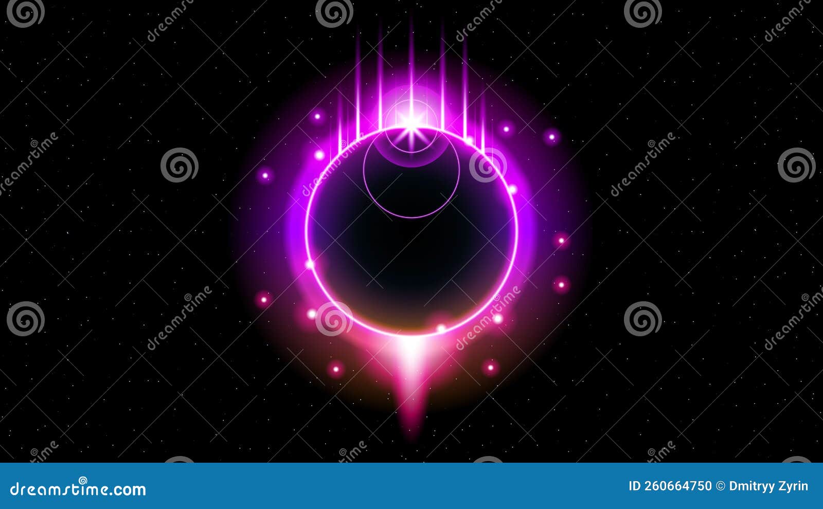 Sun Eclipse Color Red and Purple Fire Dark Background Vector Moon Style ...