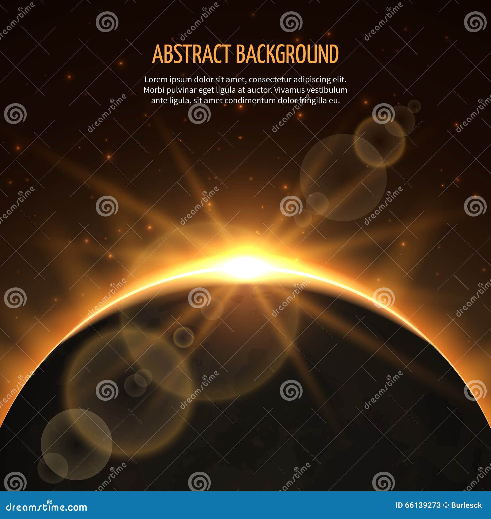 Sun Eclipse Vector Abstract Background Stock Vector Illustration Of
