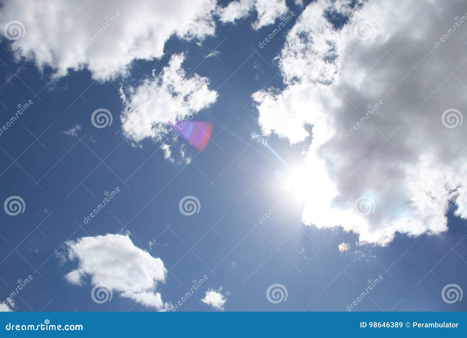 SUN EDGED CLOUD with SEGMENT of LENS FLARE Stock Image - Image of white ...