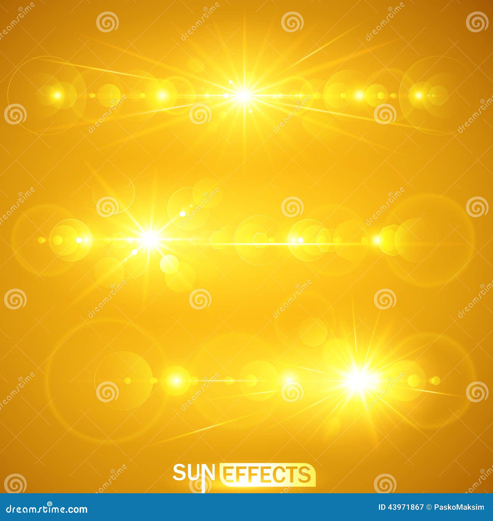 Sun effects stock vector. Illustration of effect, shiny - 43971867