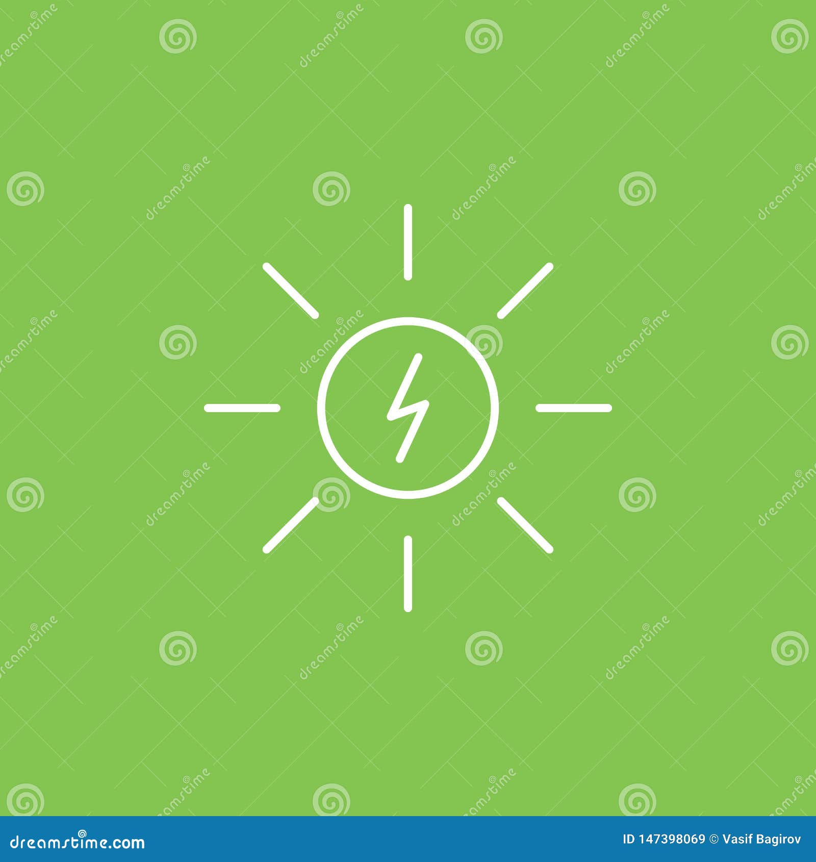 Sun, Energy Icon - Vector. Simple Element Illustration from UI Concept ...