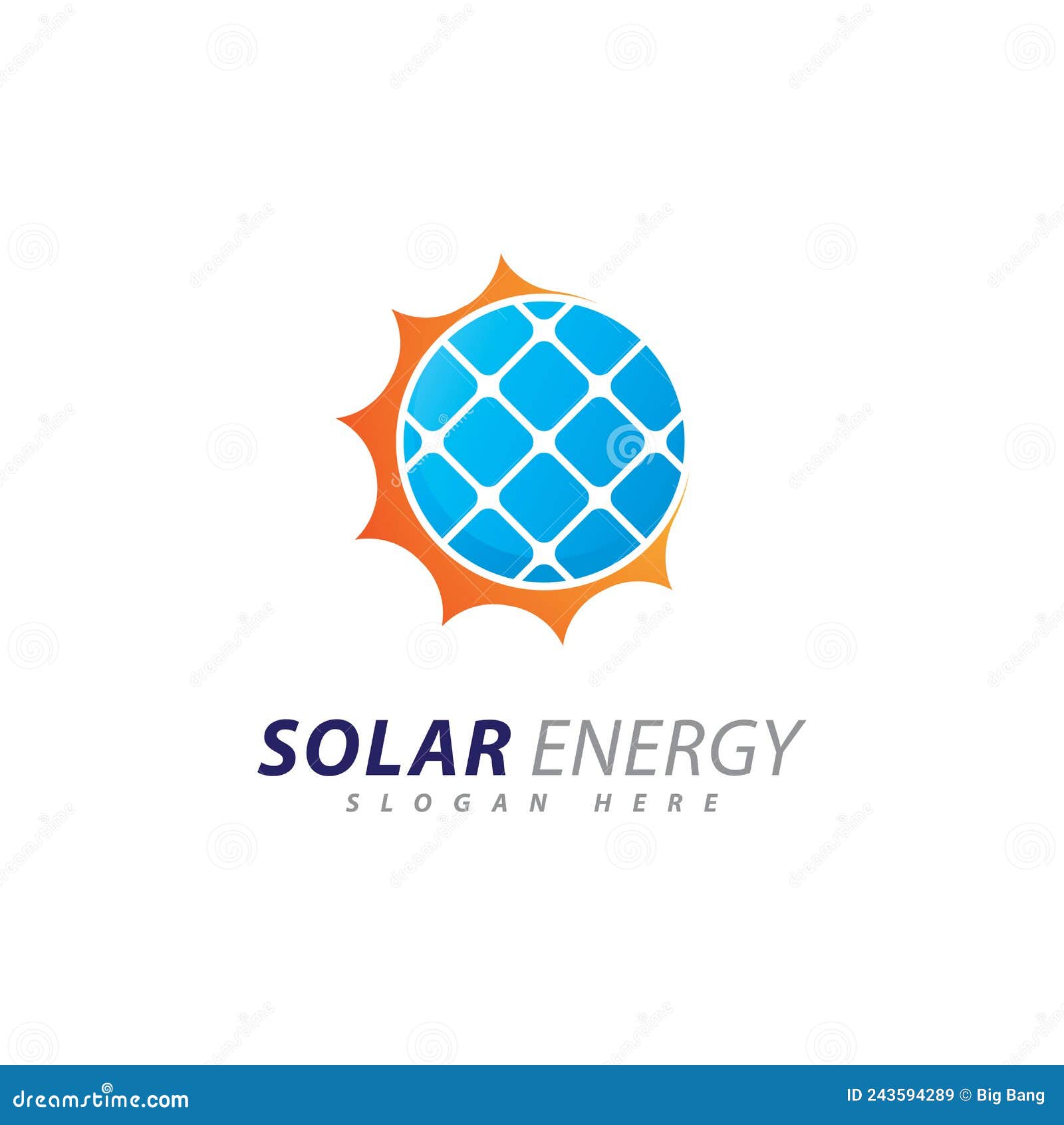 Sun Energy Logo Design Template. Creative Solar Panel Energy Electric ...