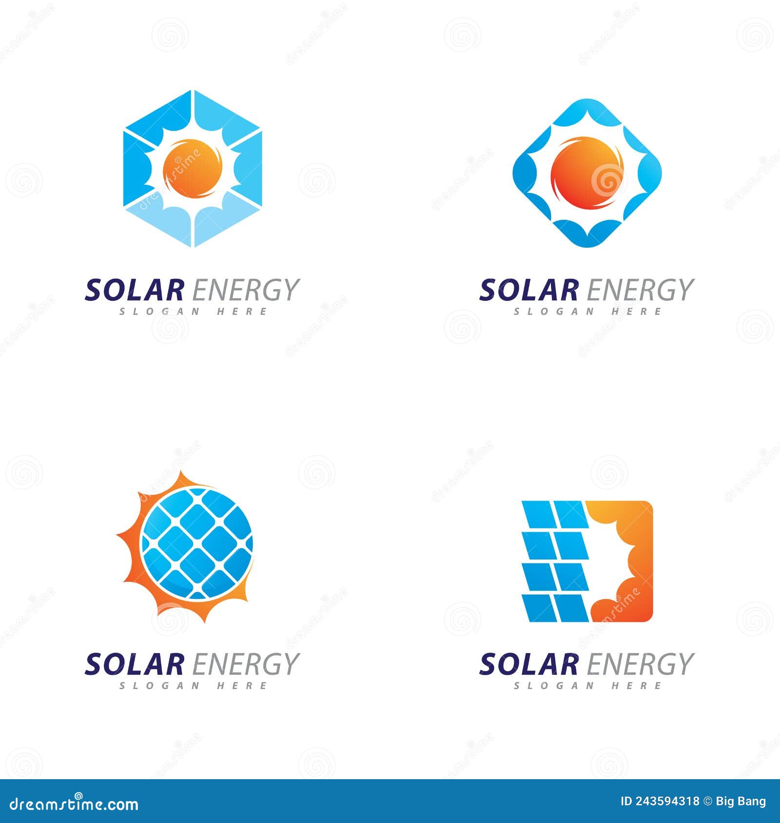 Sun Energy Logo Design Template. Creative Solar Panel Energy Electric ...