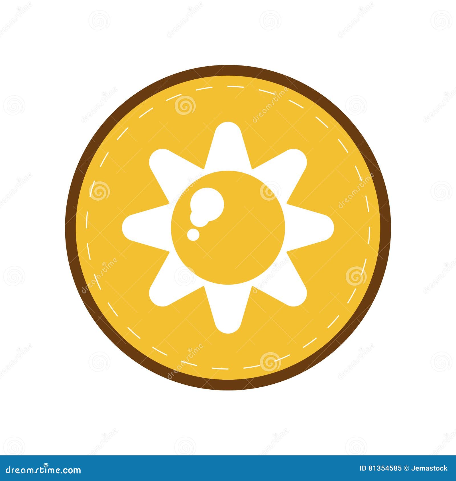 Sun Energy Natural Symbol Design Yellow Circle Stock Vector ...