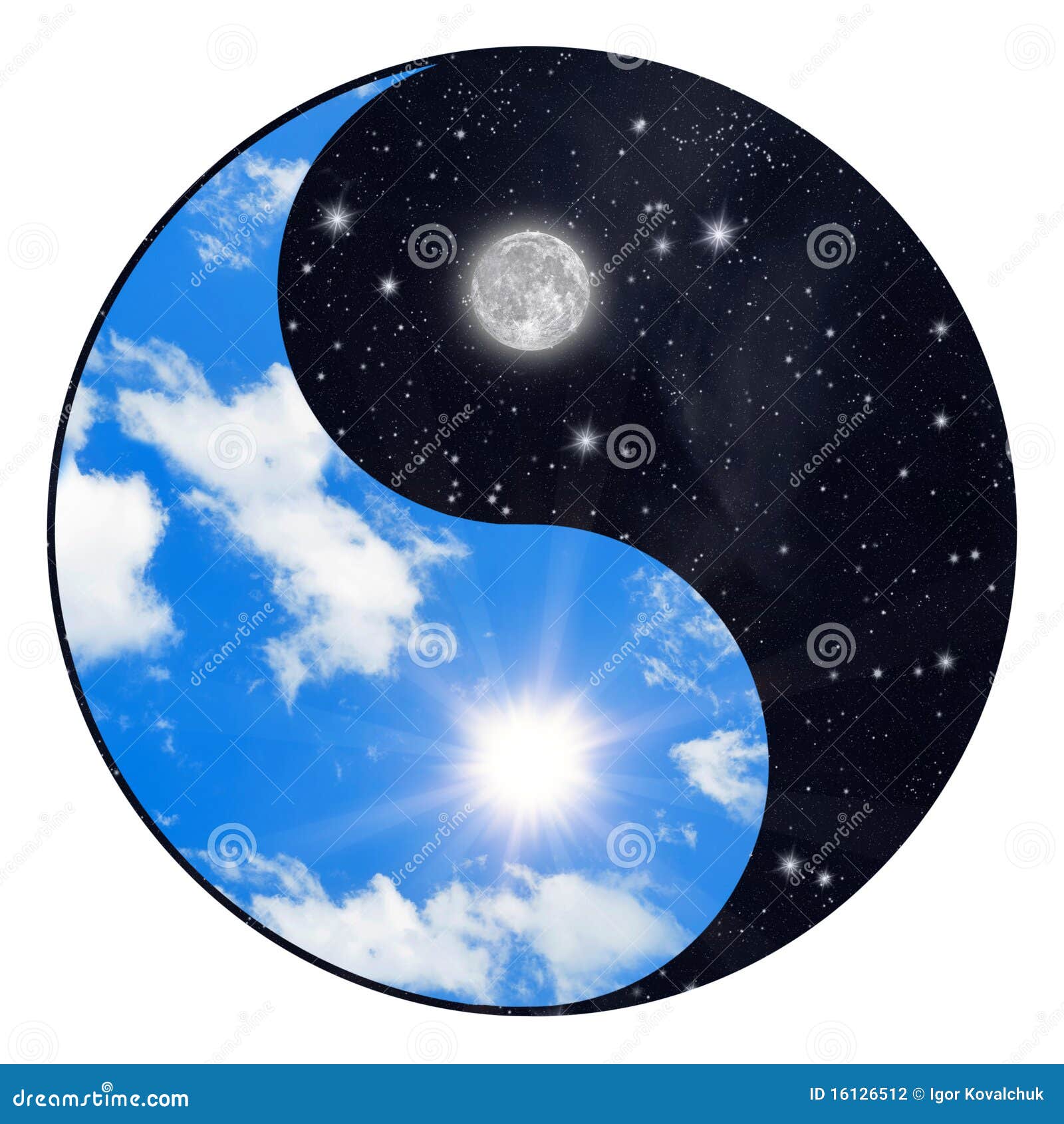 Sun et lune photo stock. Image du harmonie, imagination - 16126512