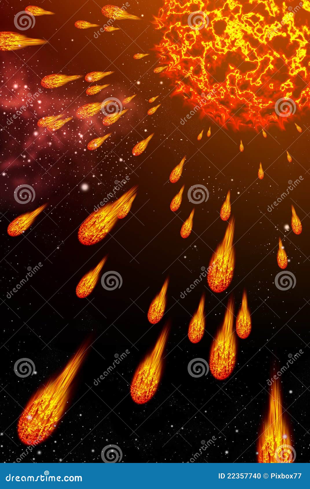 Sun explode the comet stock illustration. Illustration of lodestar ...