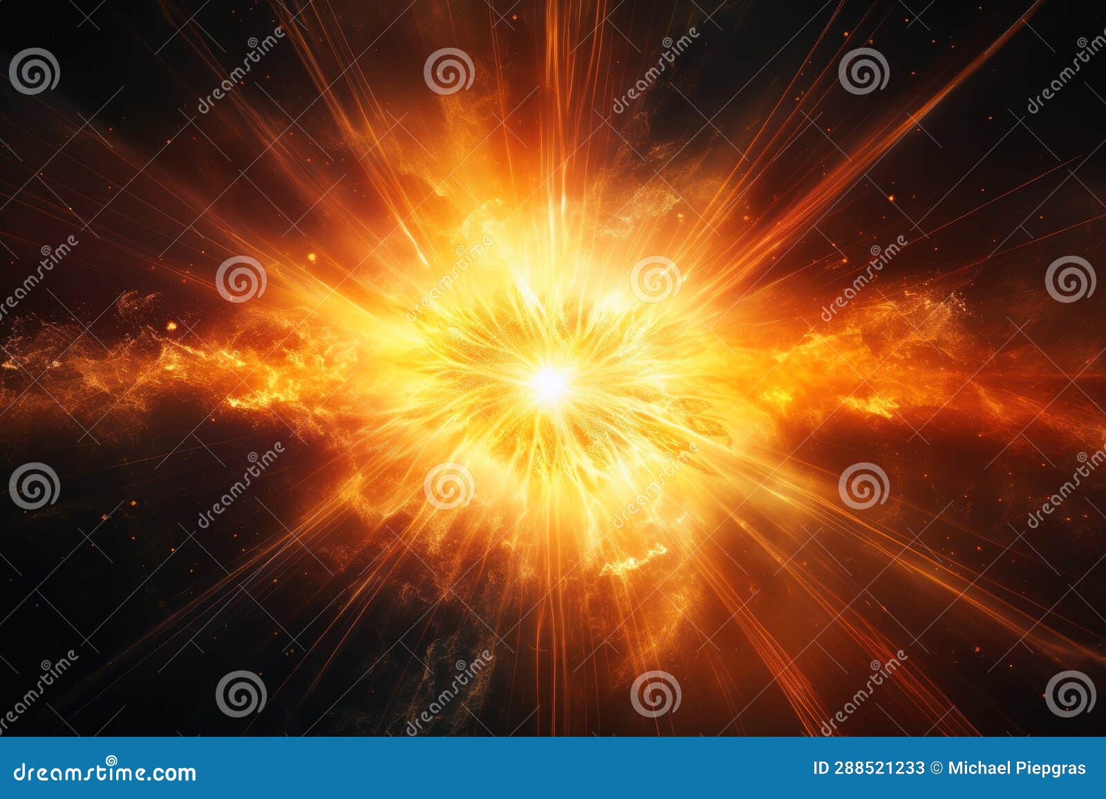 A Sun Exploding in a Colorful Super Nova Stock Illustration ...