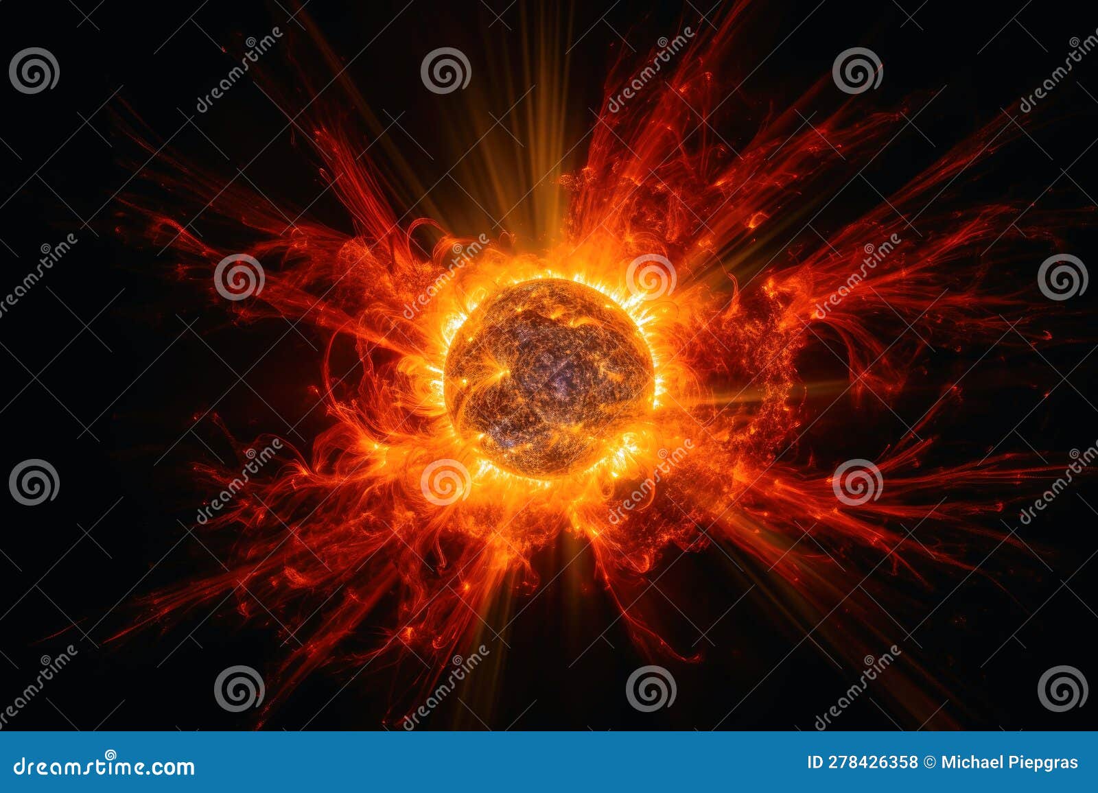 A Sun Exploding into a Supernova Created with Generative AI Technology ...