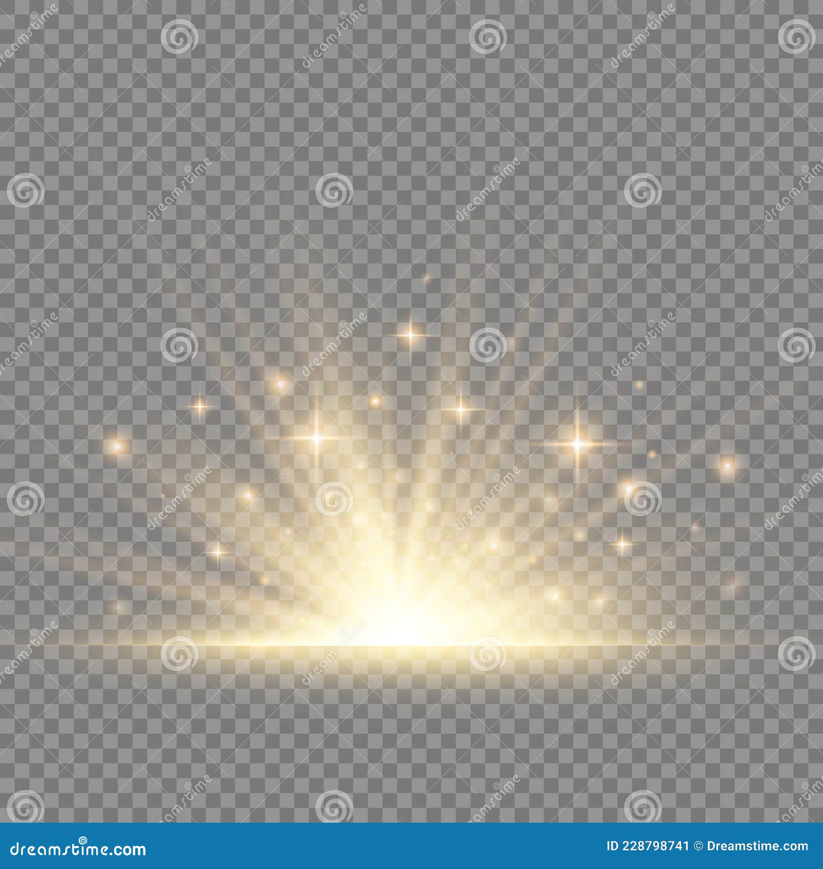 Sun Explosion, Yellow Glow Lights Sun Rays. Stock Vector - Illustration ...