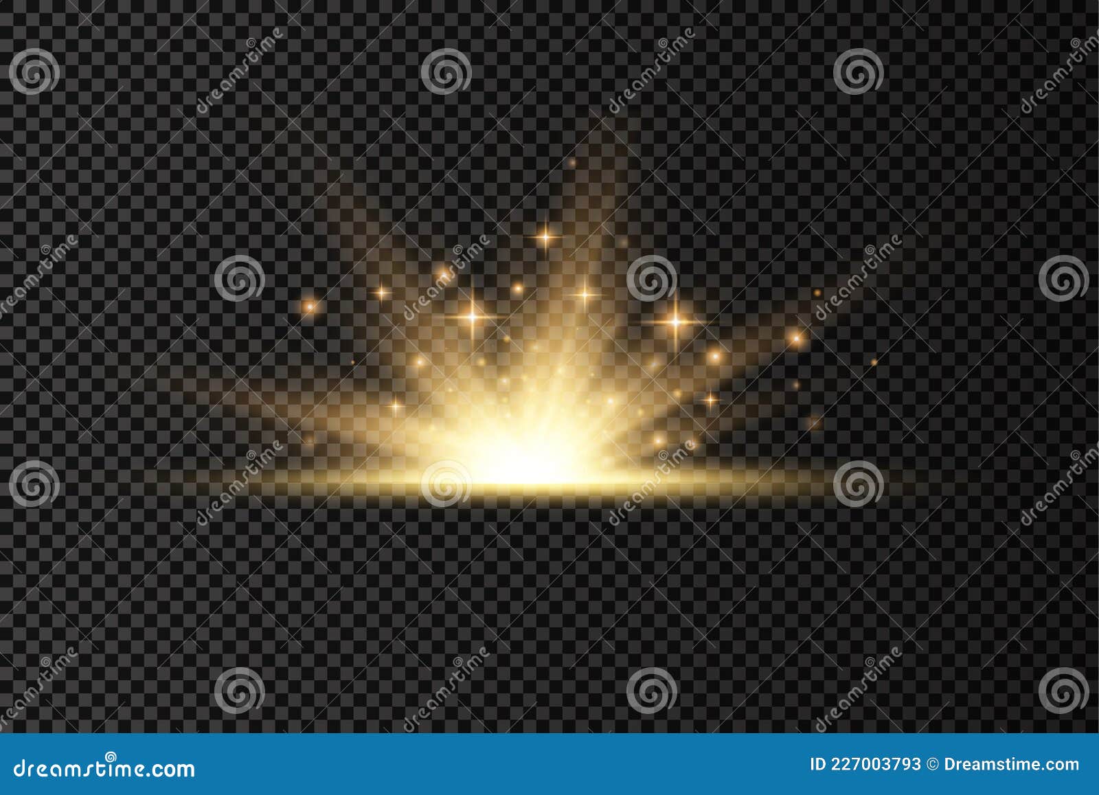Sun Explosion, Yellow Glow Lights Sun Rays. Stock Vector - Illustration ...