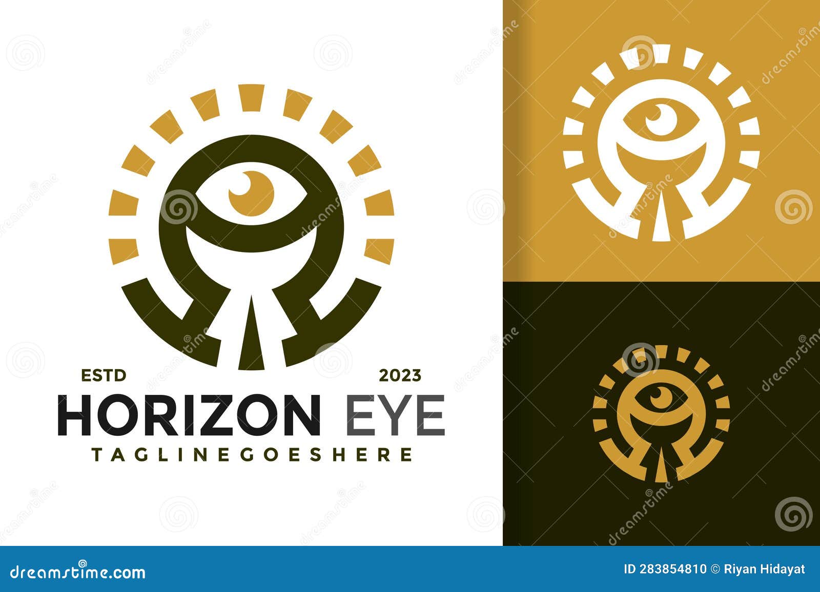 Sun Eye Logo Design Vector Symbol Icon Illustration Stock Vector ...