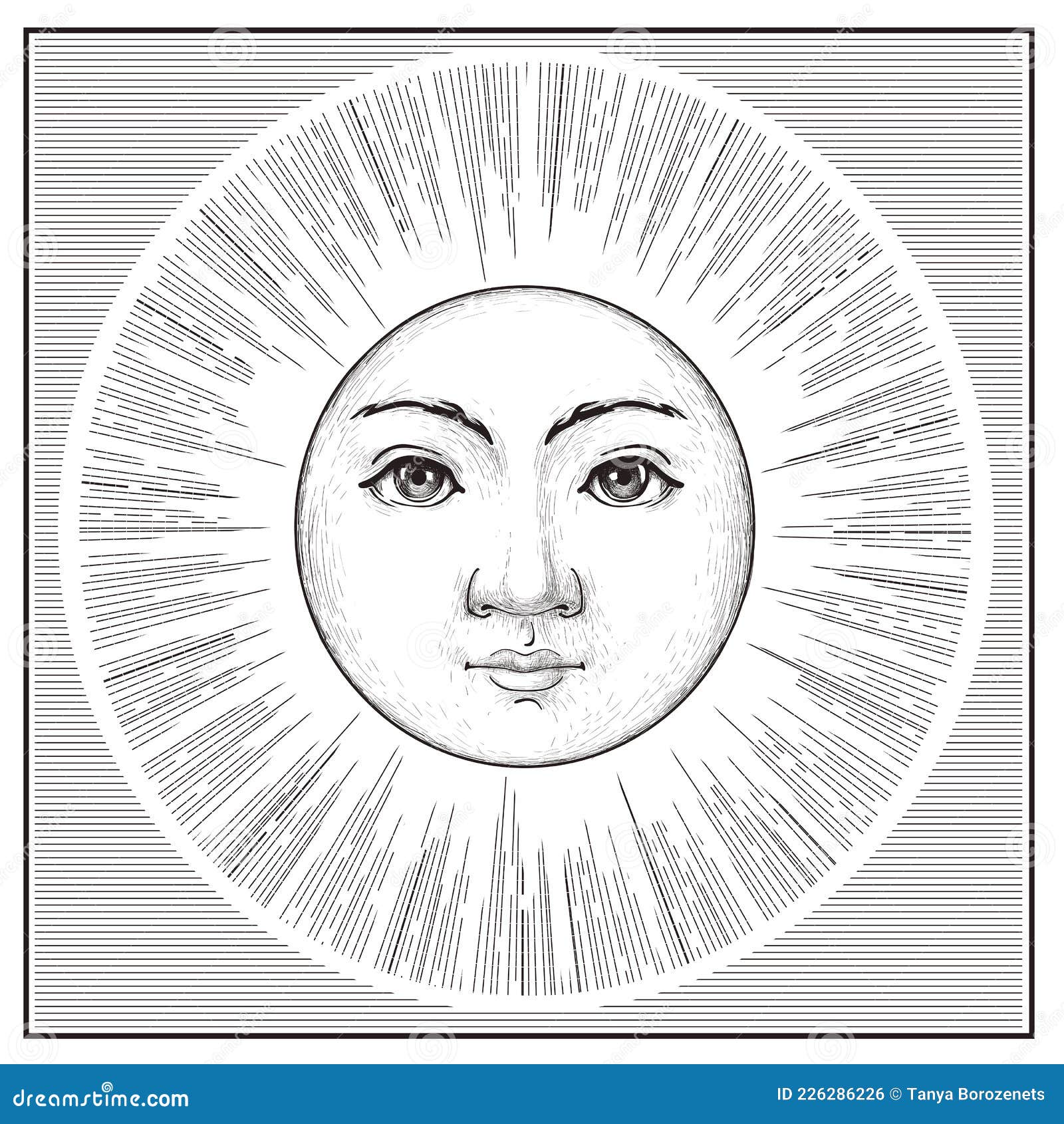 Sun with Face.Esoteric Symbol.Astrology Sign Stock Vector ...