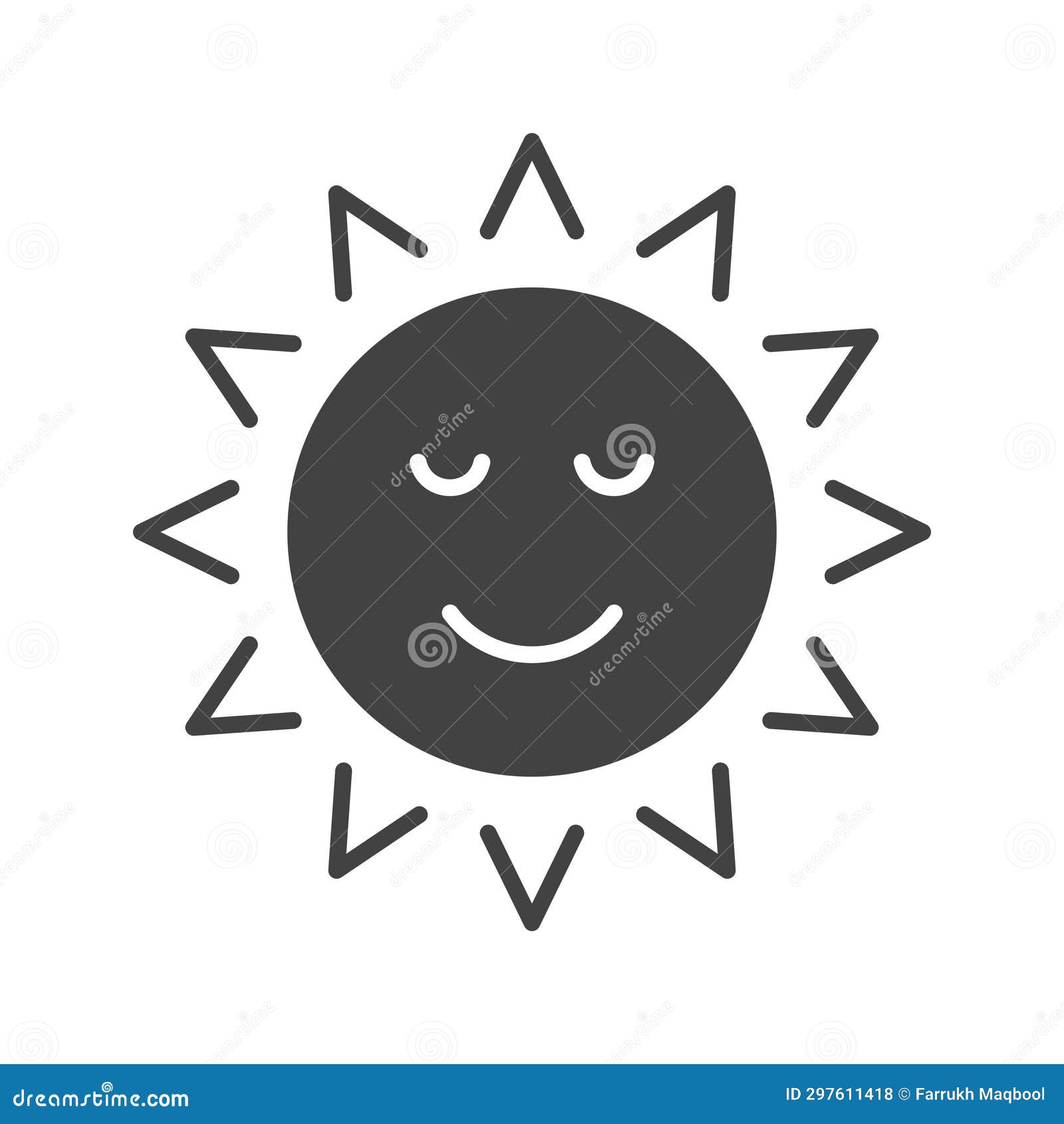 Sun with Face Icon Vector Image. Stock Illustration - Illustration of ...