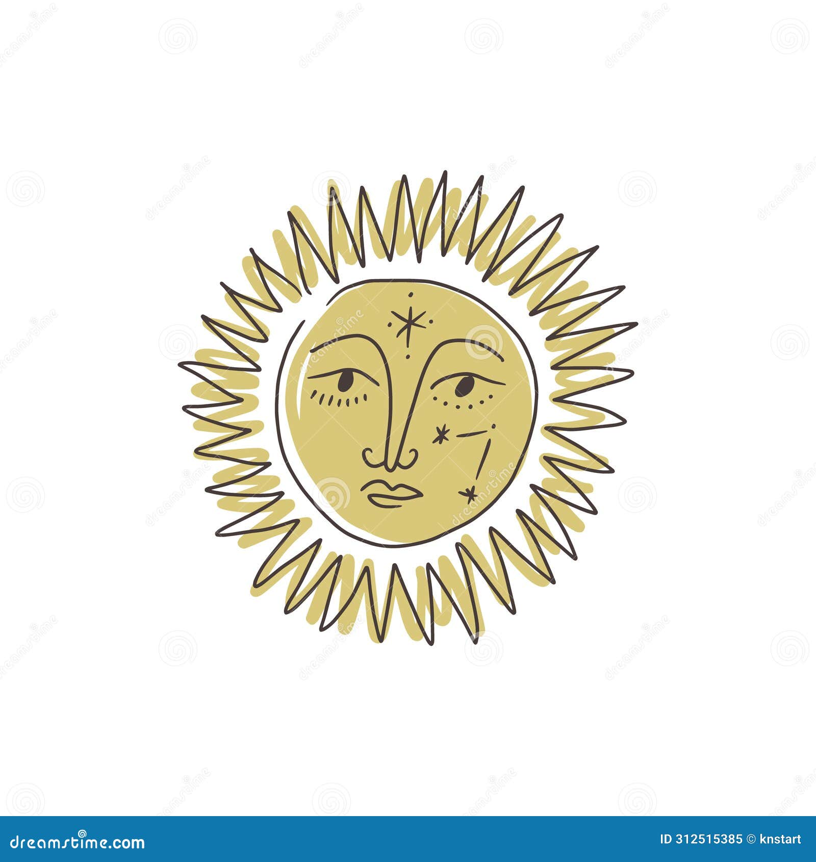 Mystical Cartoon Character Isolated On White Background Royalty-Free ...