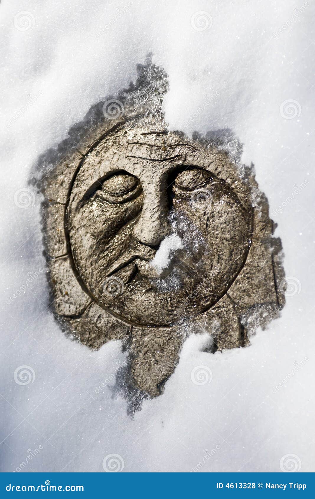 Sun Face on Stepping Stone stock photo. Image of melting - 4613328