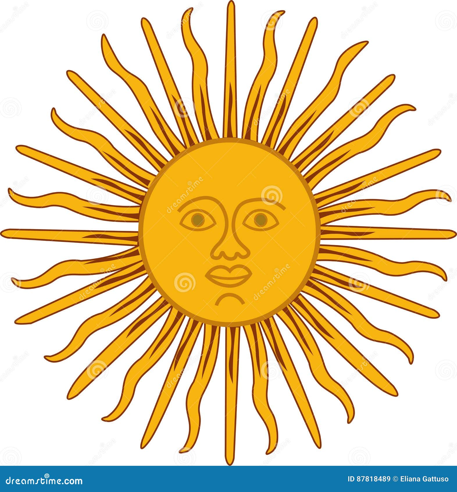 Sun Face. Vector Illustration Stock Vector - Illustration of design ...