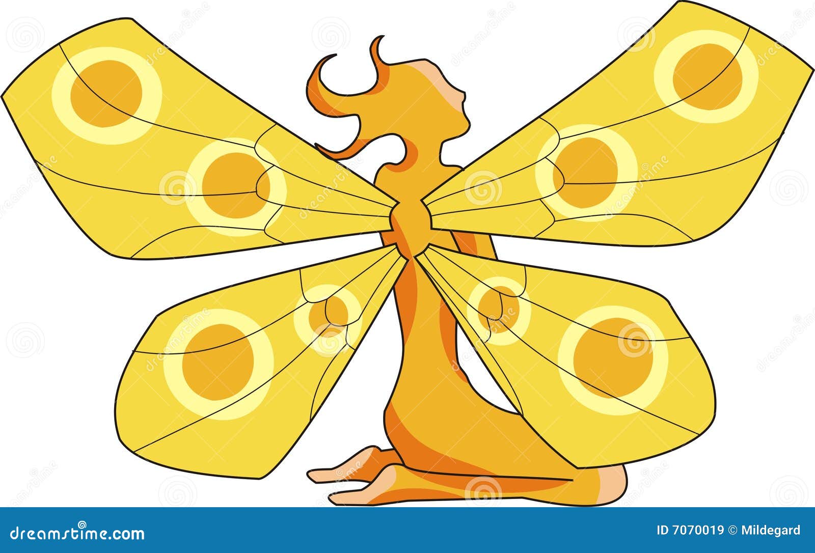 Sun fairy 2 stock vector. Illustration of wing, color - 7070019