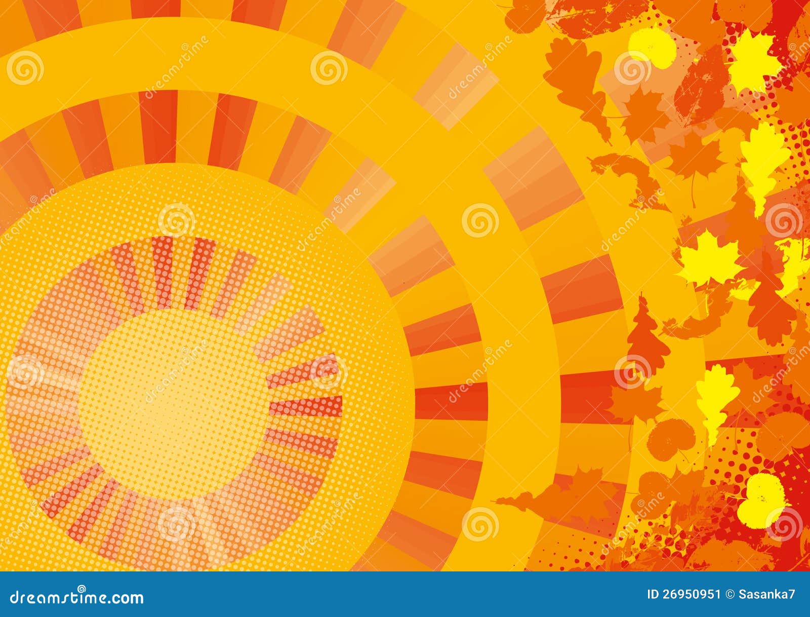 Sun fall background stock illustration. Illustration of leaves - 26950951