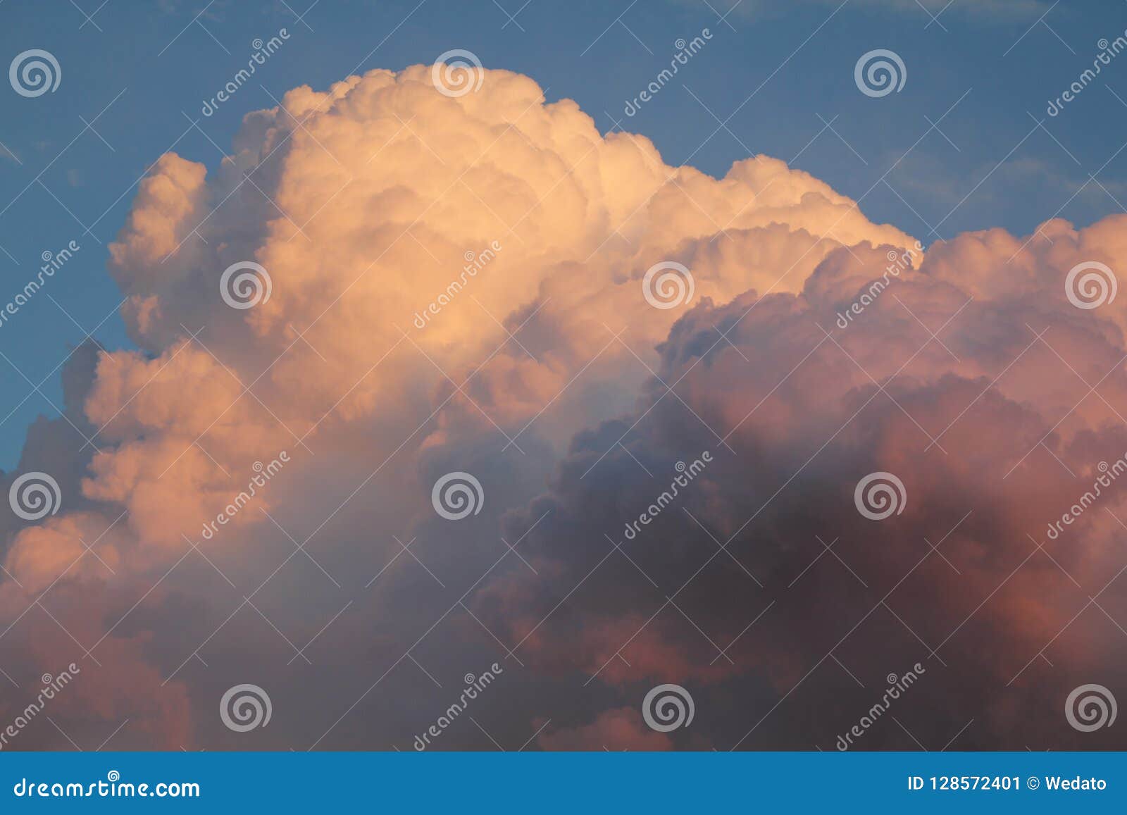 Sun Falling Clouds in the Evening Stock Image - Image of evening ...