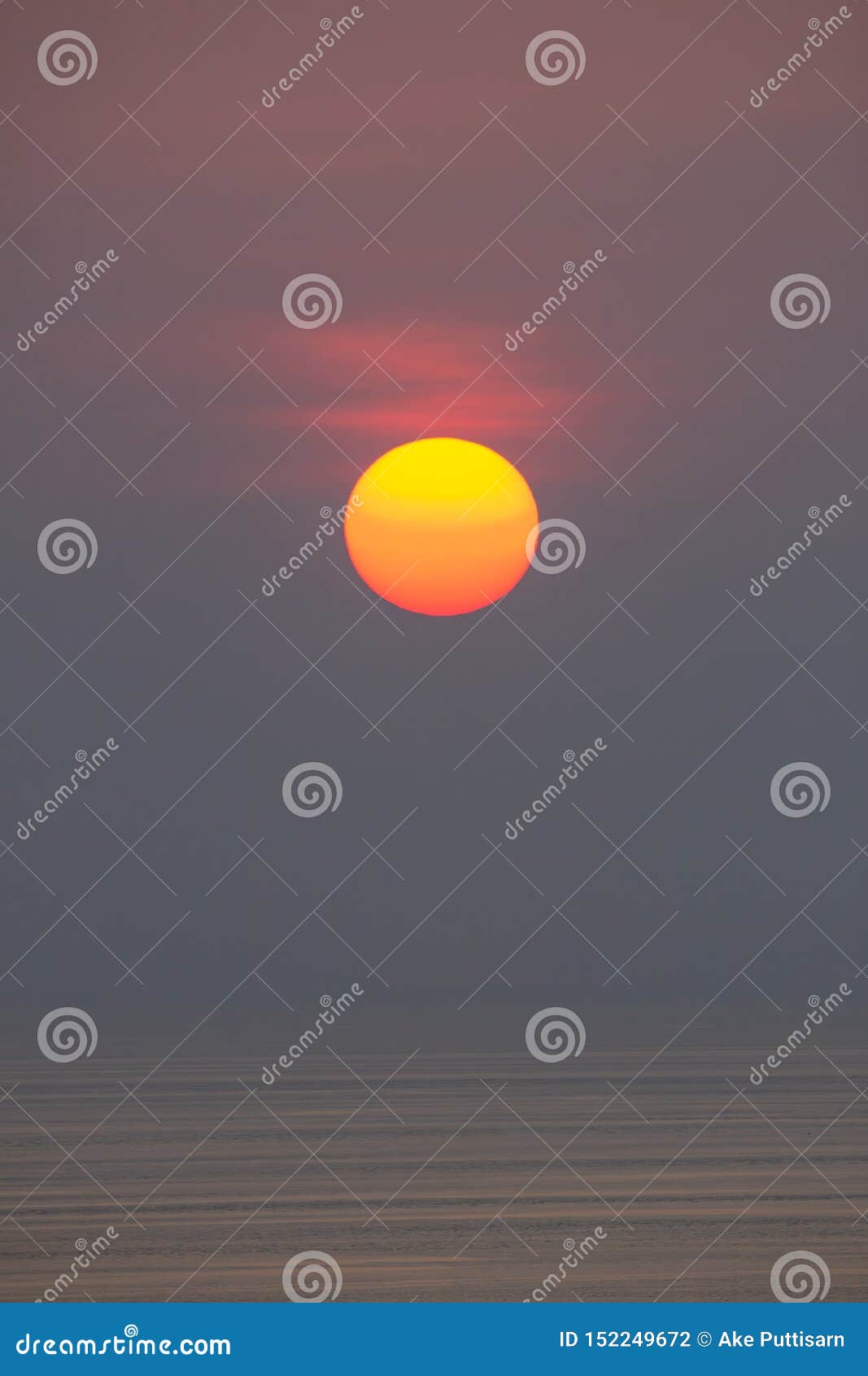 The Sun is Falling into the Sea. , the Sky is Orange and the Sea is ...