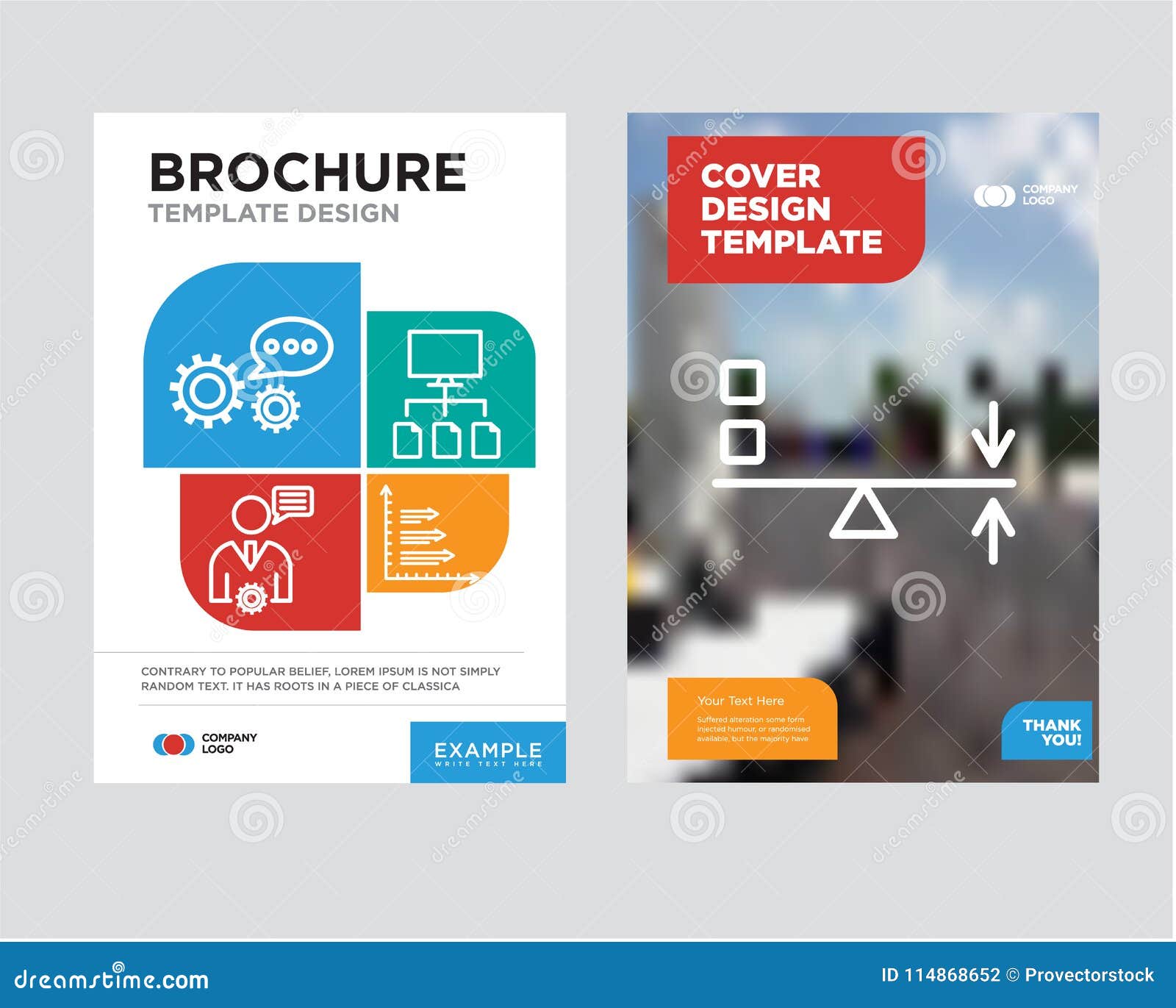 Sun Flare Brochure Flyer Design Template Stock Illustration ...