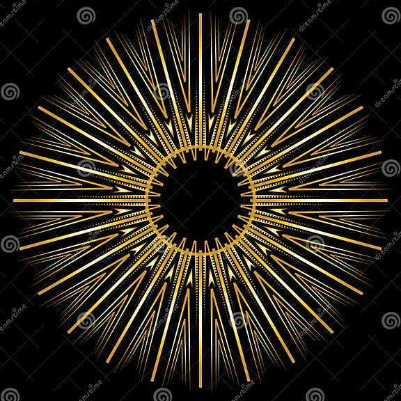 Sun Flare Star Circular Pattern Fire Design Texture Mandala Vector ...