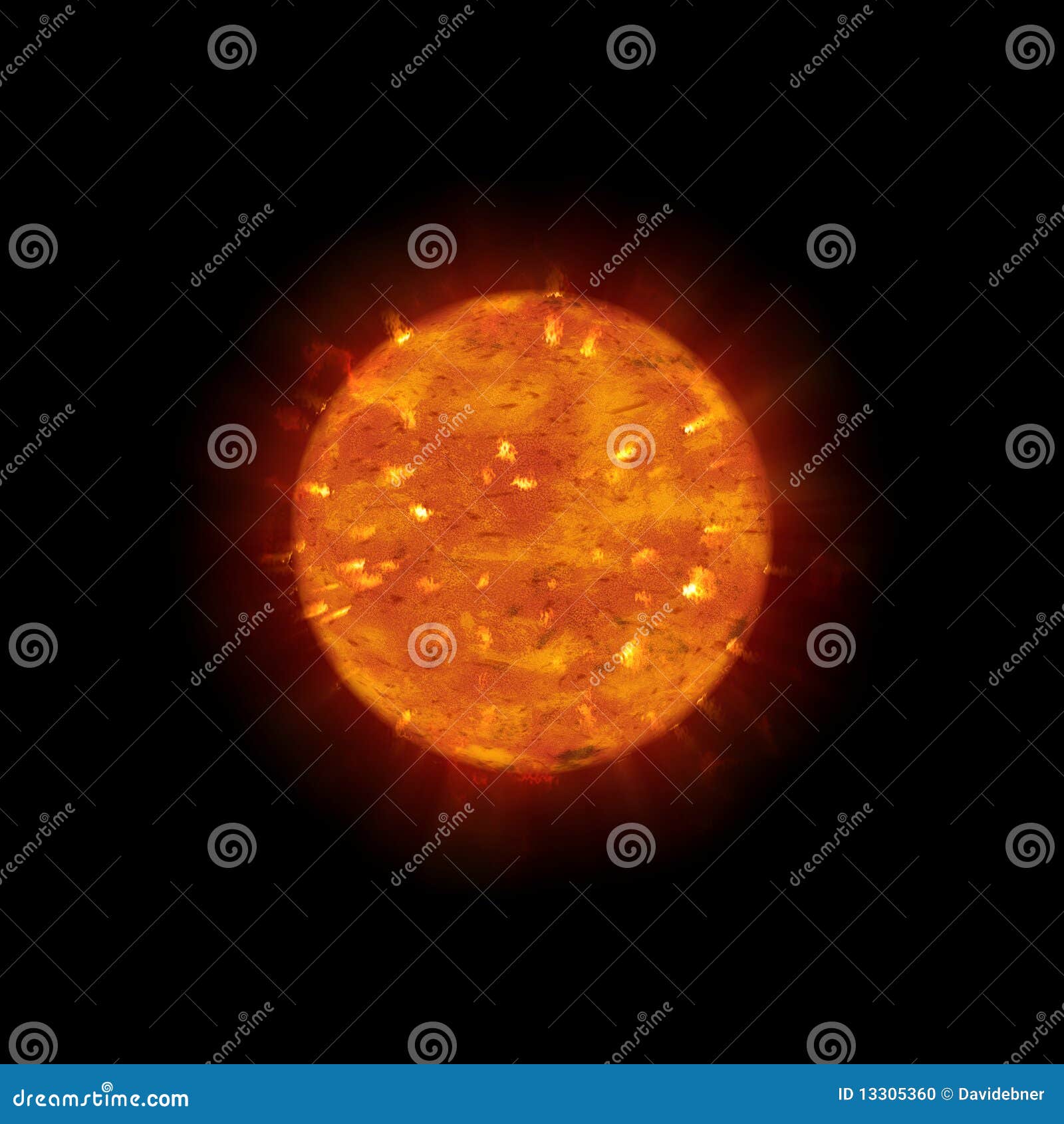 Sun with Flares Close Up stock illustration. Illustration of solar ...