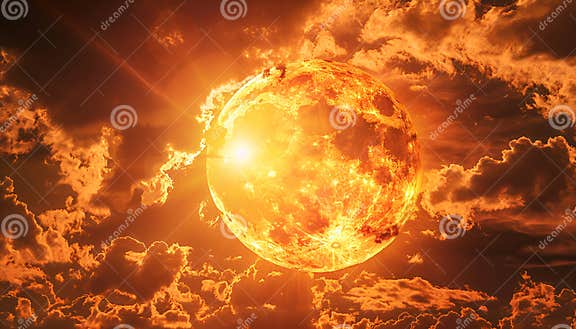 Sun Flash, Solar Energy Burn Stock Illustration - Illustration of mass ...