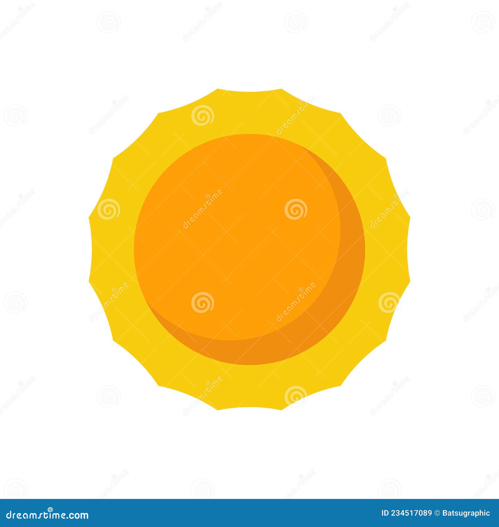 Sun Flat Clipart Vector Illustration Stock Vector - Illustration of ...