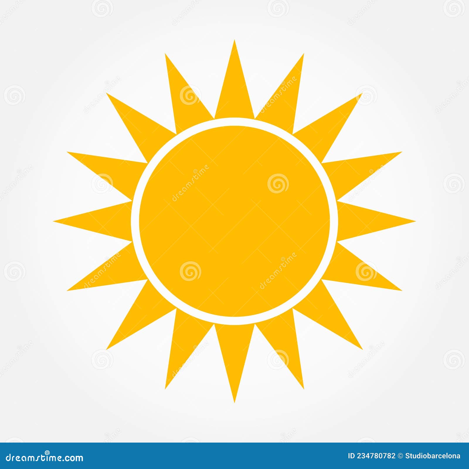 Sun Flat Design Icon. Design Element Stock Vector - Illustration of ...