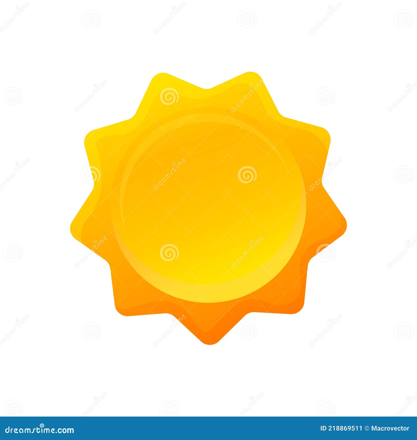 Sun Flat Icon stock vector. Illustration of symbol, warm - 218869511