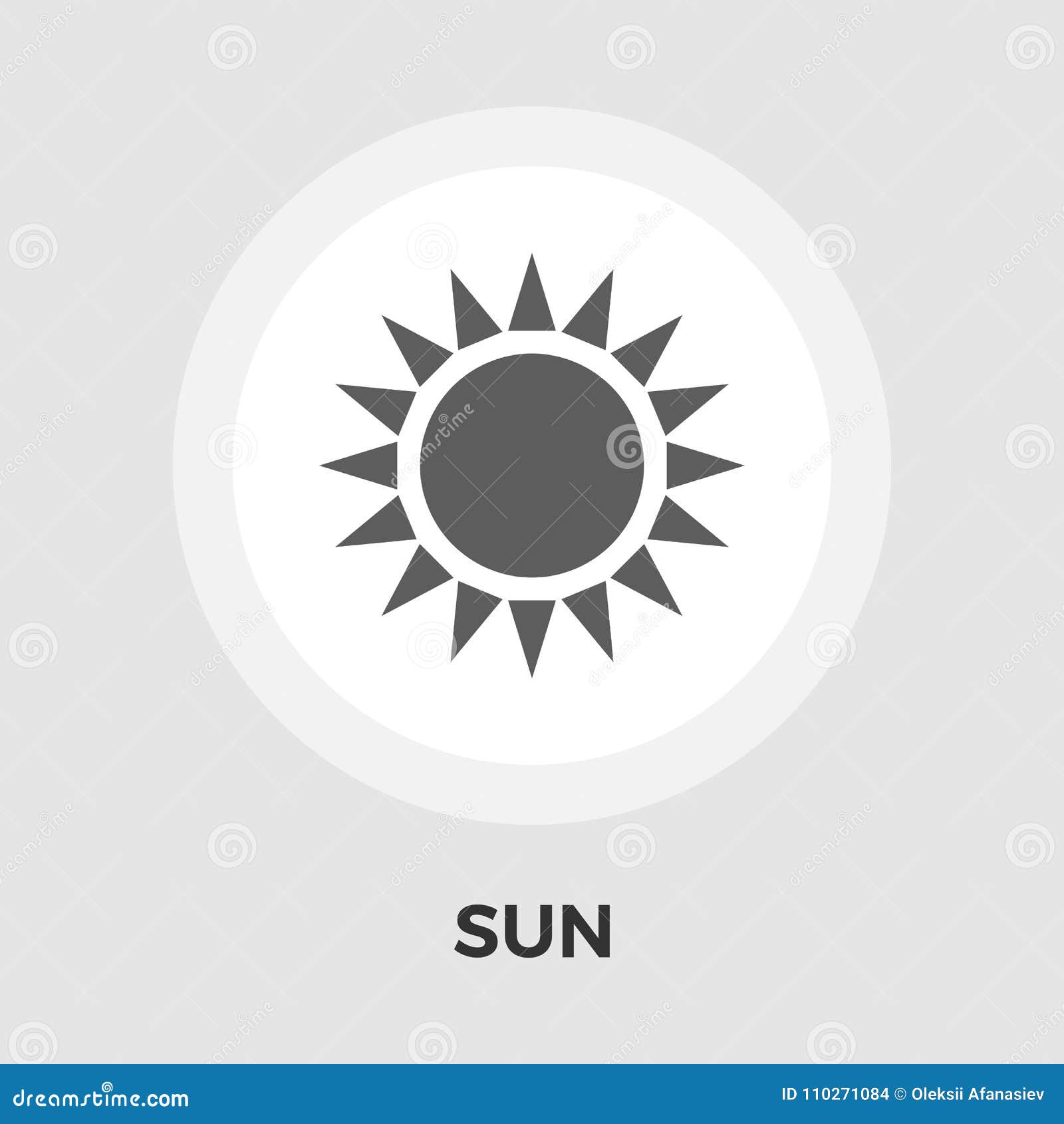 Sun Flat Icon stock vector. Illustration of element - 110271084