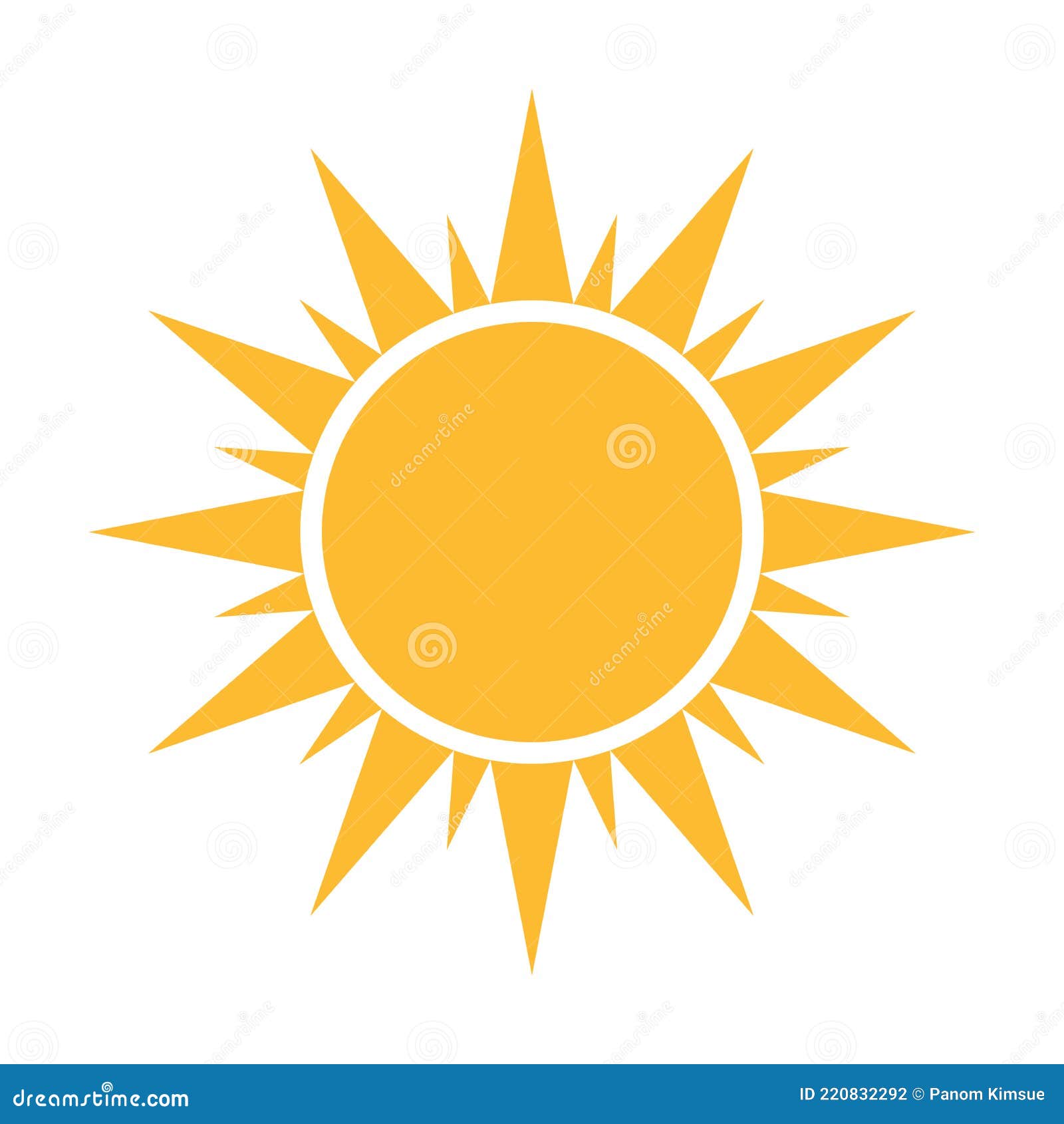 Sun Flat Icon Vector. Summer Pictogram. Sunlight Symbol Stock Vector ...