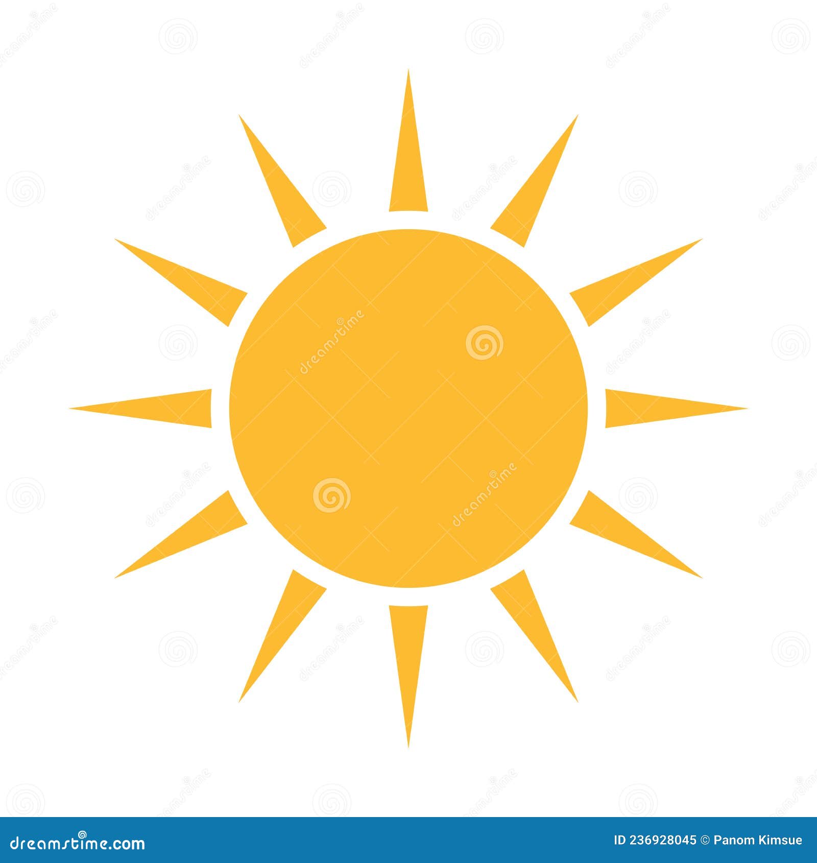 Sun Flat Icon Vector. Summer Pictogram. Sunlight Symbol Stock Vector ...