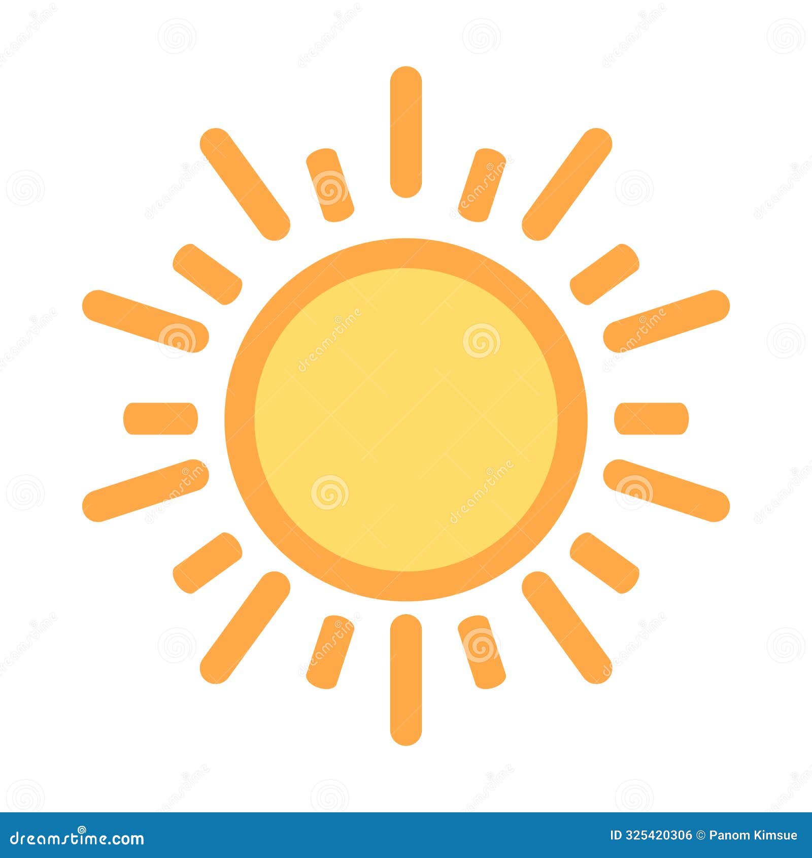 Sun Flat Icon Vector. Summer Pictogram. Sunlight Symbol Stock ...