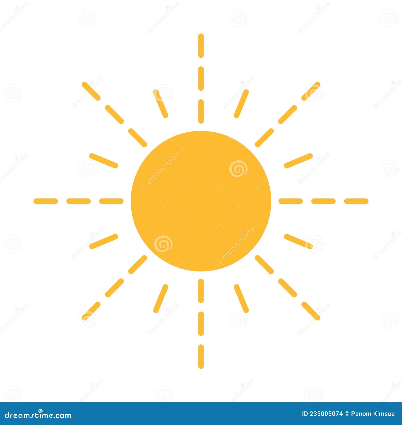 Sun Flat Icon Vector. Summer Pictogram. Sunlight Symbol Stock Vector ...