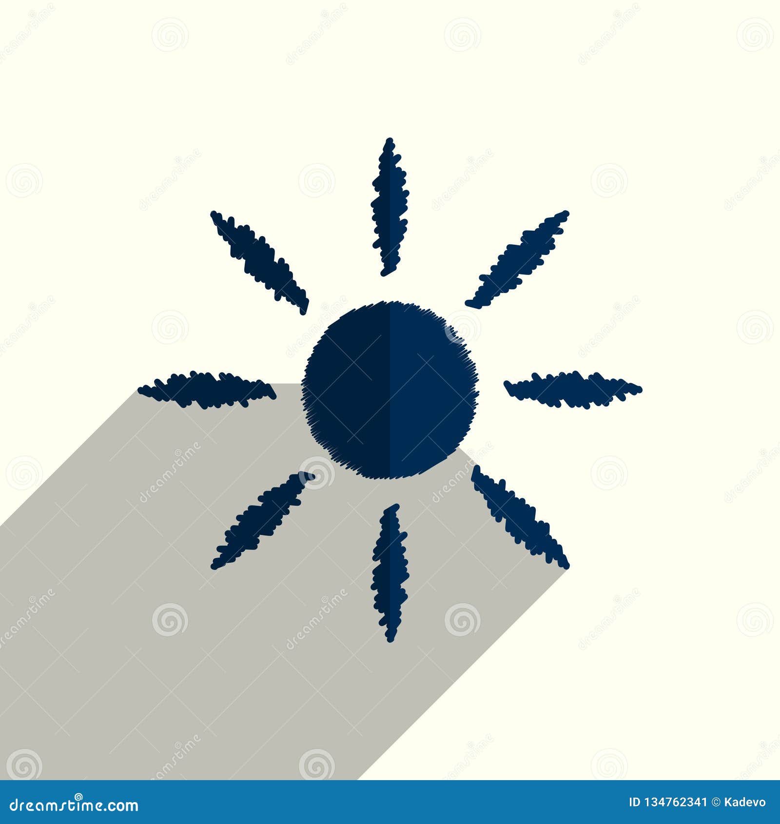 Sun Flat Icons with of Shadow. Vector Illustration Stock Vector ...