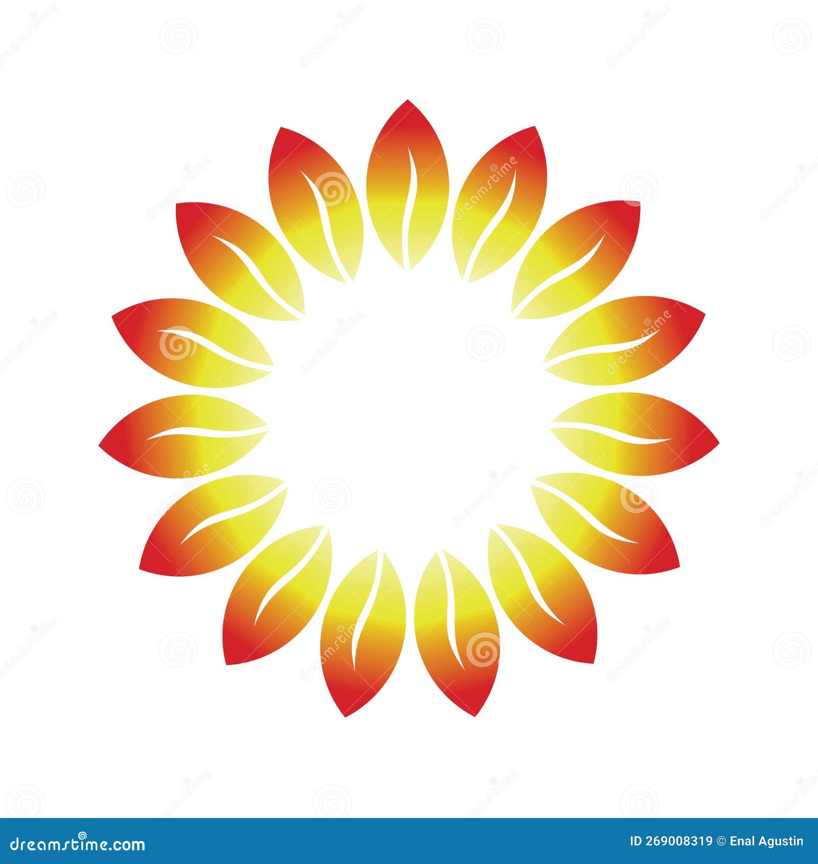 Sun Flower Natural Logo Design Stock Vector - Illustration of sunset ...