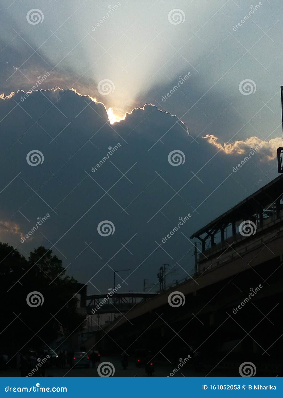 Sun Fork Lighting through the Cloud Stock Image - Image of fork, cloud ...