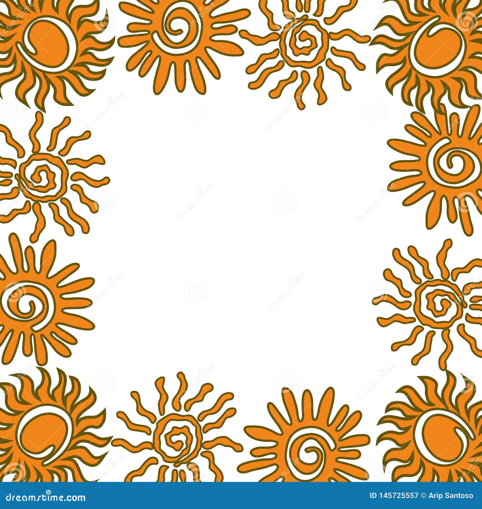 Sun Frame Empty Template Vector Stock Vector - Illustration of abstract ...