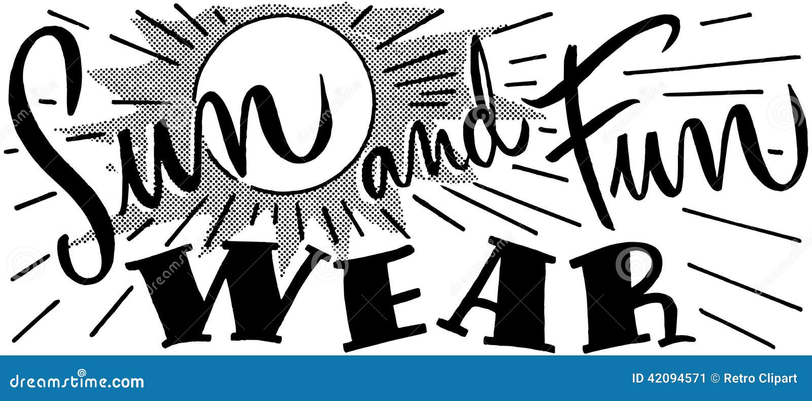 Sun and Fun Wear stock vector. Illustration of graphics - 42094571