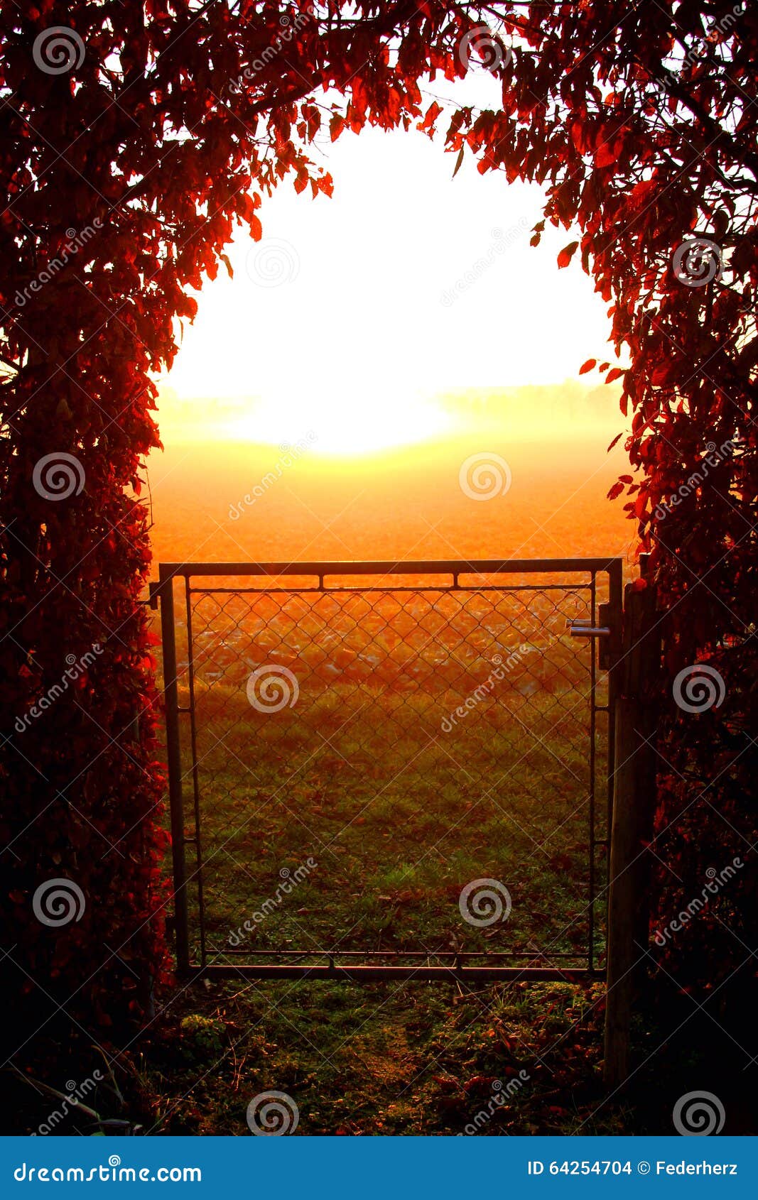 Sun Gate stock photo. Image of entrance, sunset, metal - 64254704