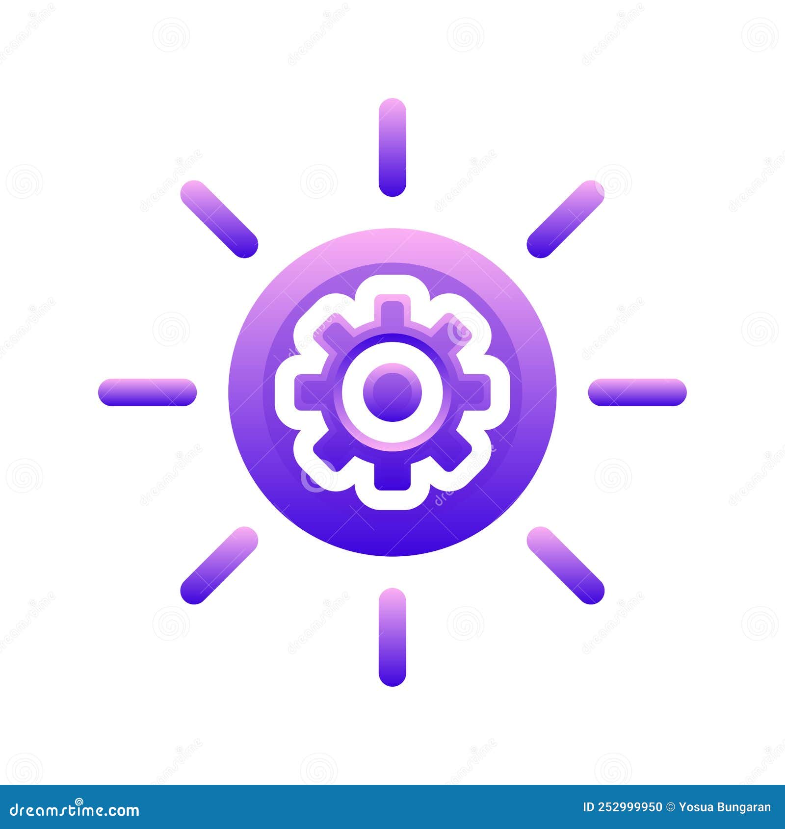 Sun Gear Logo Gradient Design Template Icon Element Stock Vector ...