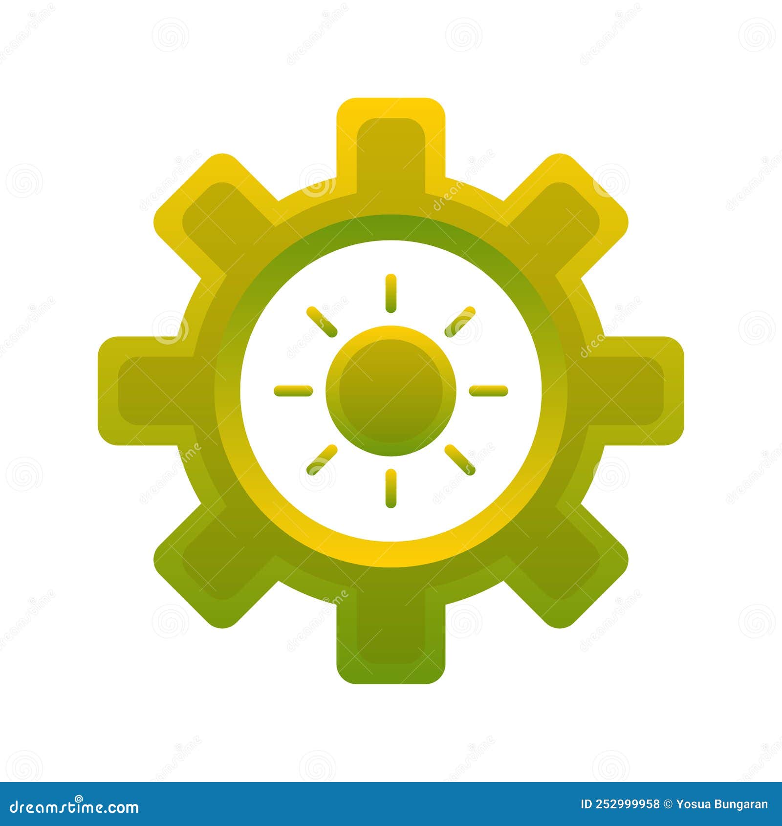Sun Gear Logo Gradient Design Template Icon Element Stock Vector ...