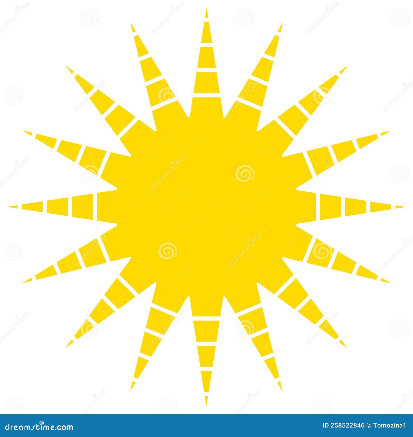 Sun geometric element stock vector. Illustration of fabric - 258522846