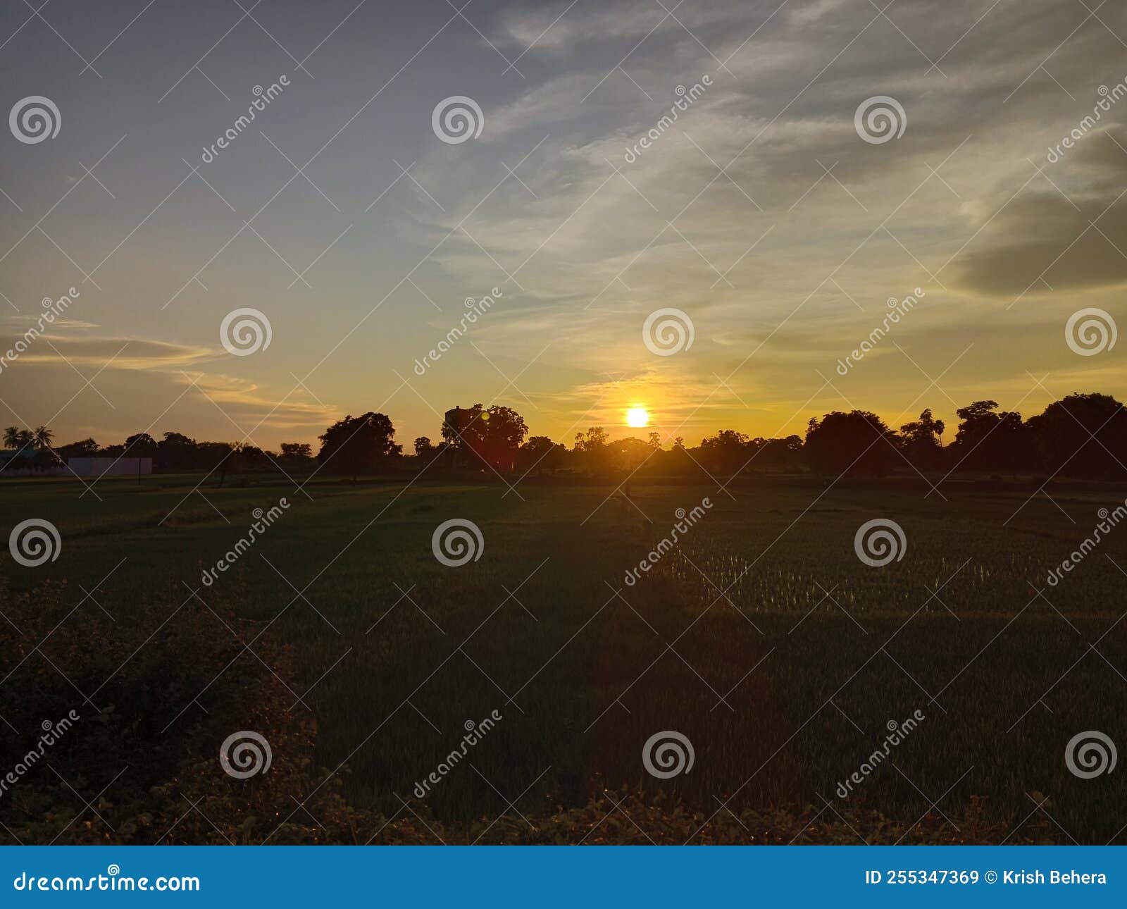 Sun getting down stock image. Image of evening, dusk - 255347369