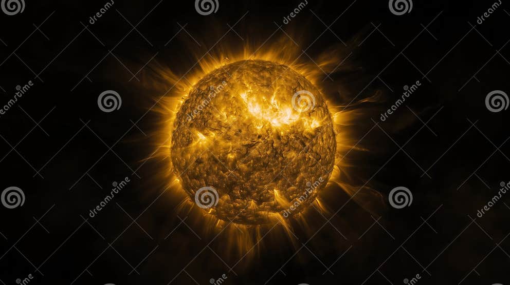 Sun Glare Effect on a Dark Background Highlighting Radiant Solar ...