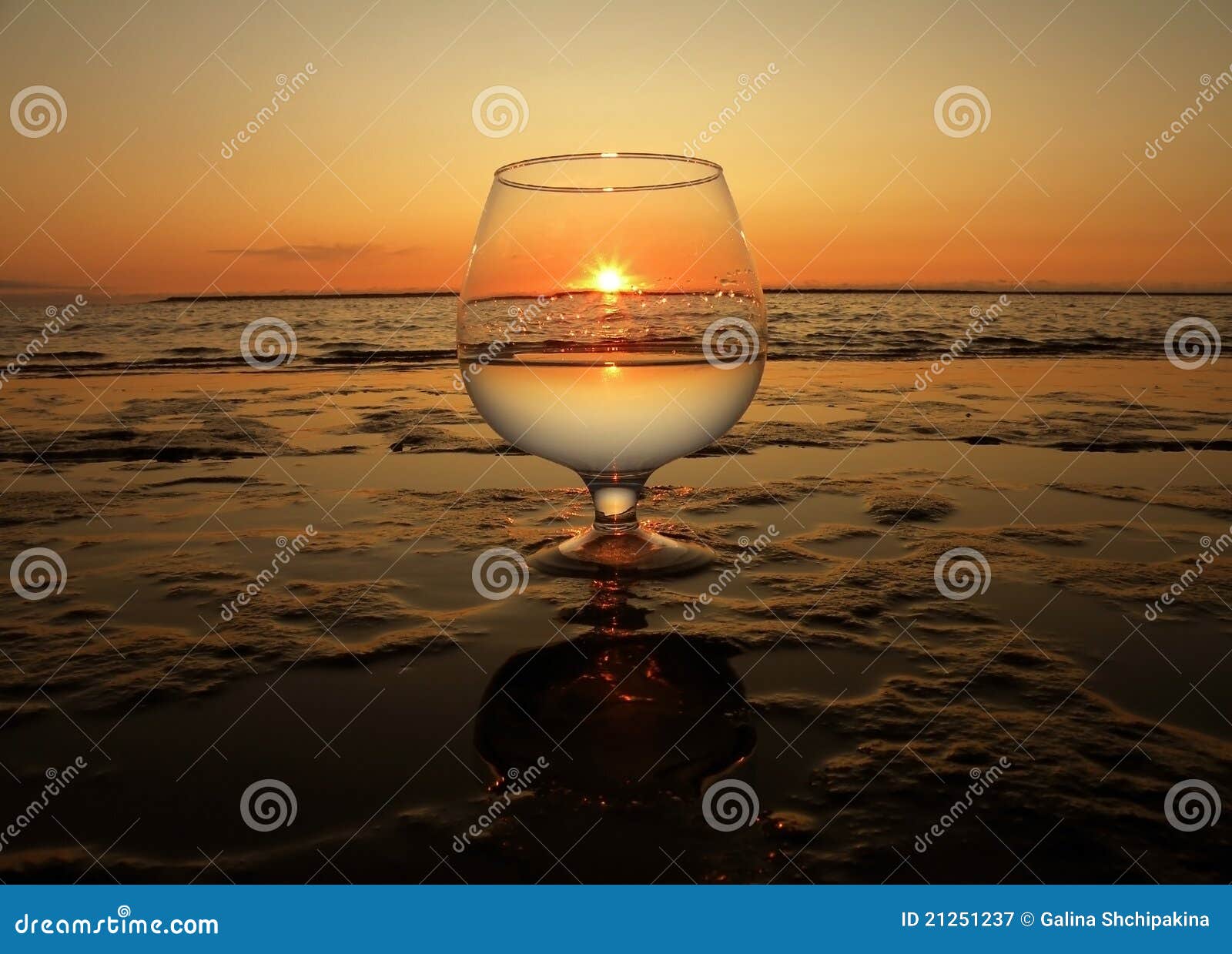 The sun in a glass stock image. Image of pleasure, reflection - 21251237