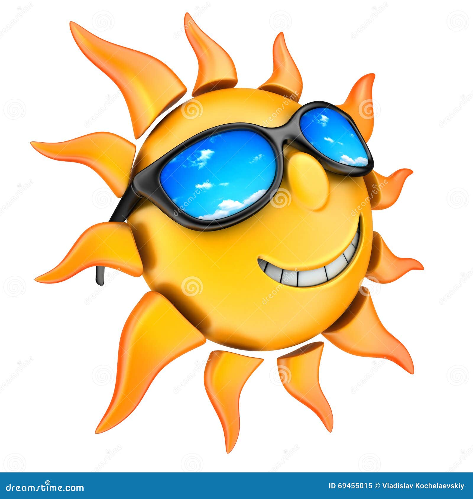 Sun and glasses stock illustration. Illustration of cool - 69455015