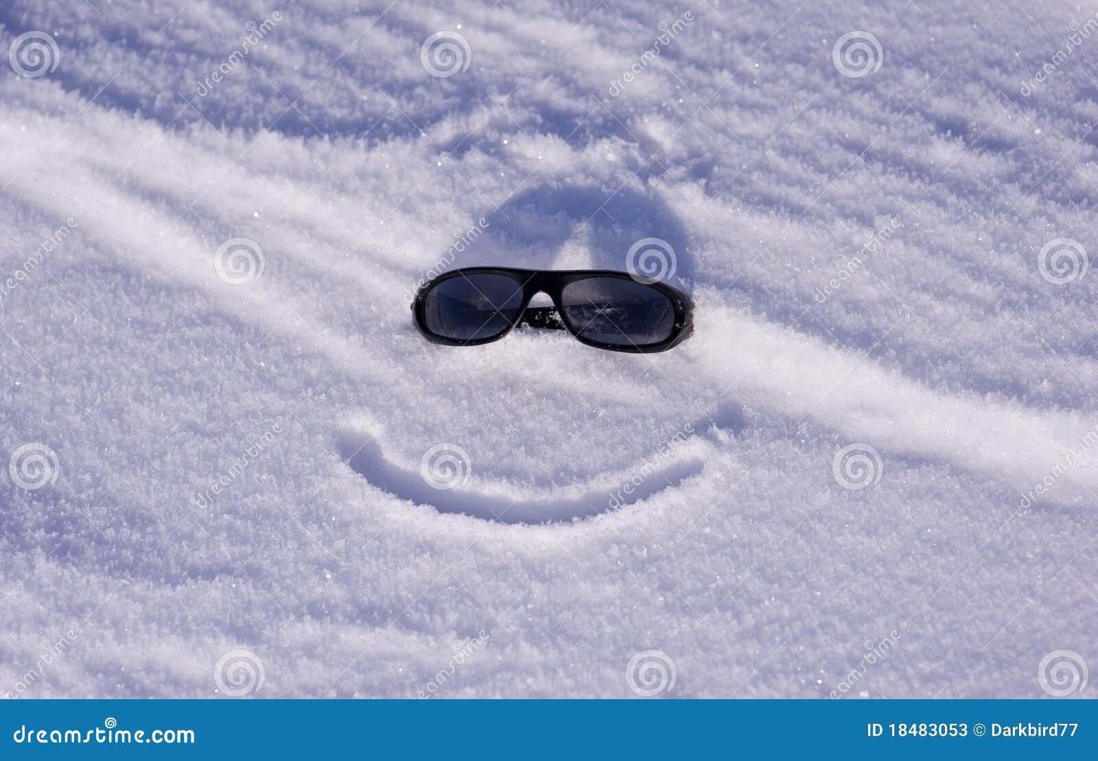 Sun glasses on snow stock image. Image of glasses, sight - 18483053
